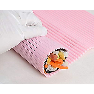 Florian Easy Sushi Rolling Mat (1 Pcs) (Size 25,5 x 25.5 Cm / 10.4 x 10.4 Inch) Easily Make a Shape than Silicon Mat, Easy to Clean and Store