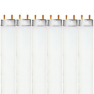 LUXRITE F17T8/865 17W 24 Inch T8 Fluorescent Tube Light Bulb, 6500K Daylight, 1350 Lumens, G13 Medium Bi-Pin Base, LR20755, 6-Pack