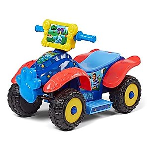 Kid Trax Blues Clues & You! Skidoo Toddler Electric Quad Ride On Toy, 6 Volt, Kids 1.5-2.5 Years Old, Max Rider Weight 44 lbs, Blue,Blue/Red