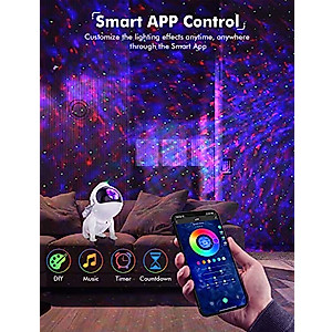 Rossetta Star Projector, Galaxy Projector for Bedroom, Space Dog Galaxy Light Projector LED Desk Lamp with Bluetooth Speaker and White Noise, Night Light for Kids Adults Game Room Decor, Home Office