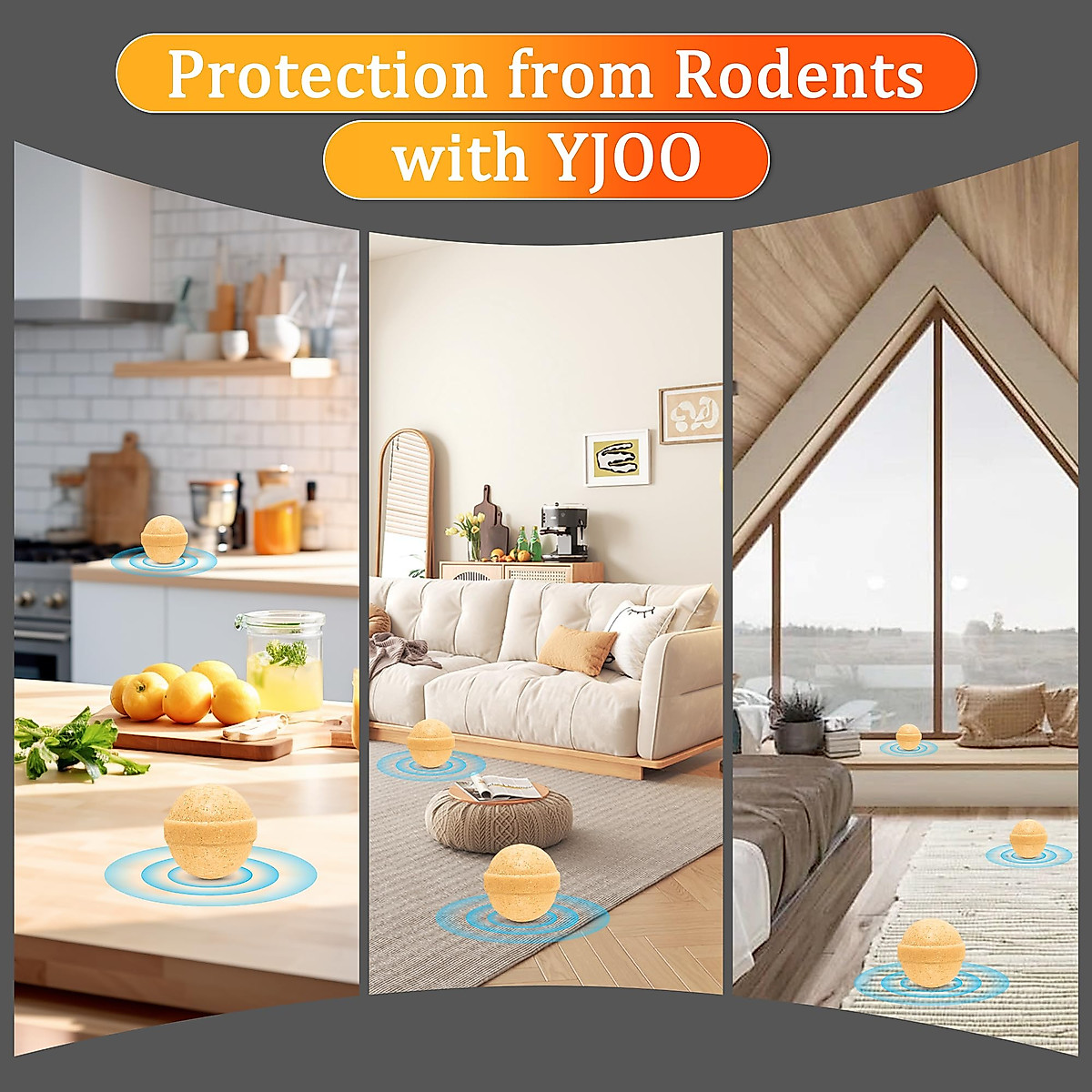 Natural Rodent Mouse Repellent Ball, 24 Pack Peppermint Oil for Mice Away, Rodent Mice Repellent Indoor Outdoor for Car Engines House Rv Garage - Squirrel Repellent Deterrent Safe for Pets & Human