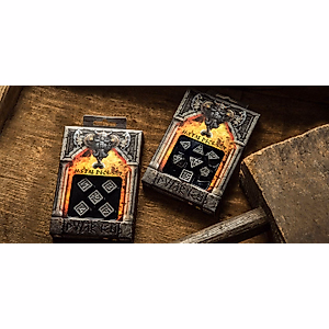 Q-Workshop Metal Dwarven 7 Polyhedral RPG Ornamented Dice Set