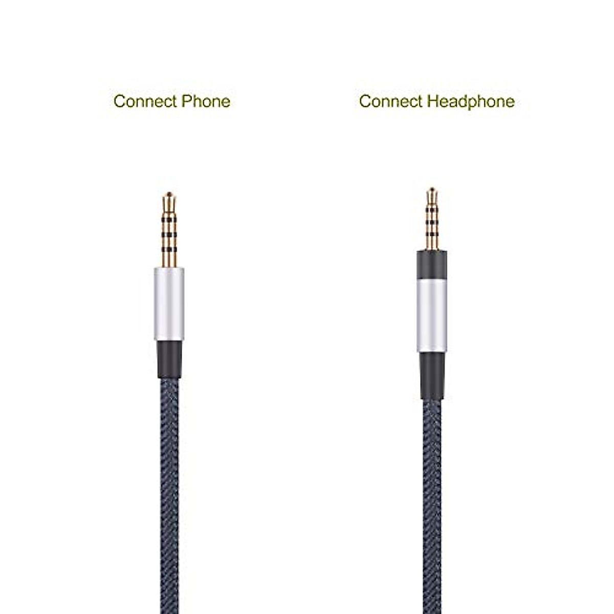 3.5mm to 2.5mm Male Audio Replacement Cable Compatible with Bose oe2, oe2i, AE2, QC35 Headphones, Remote Volume Control & in-Line Mic Cord Compatible with iPhone