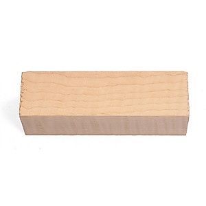Canadian Curly Maple Wood Knife Handle BLOCK (Each Piece is Unique) 5" x 1-1/2" x 1-1/2"