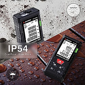 Laser Measurement Tool 165Ft, Digital Laser Distance Meter Bubble Levels, Handheld Laser Tape Measure 50M, High Accuracy Digital Tape Measure Backlit LCD, IP54, Area, Volume, Pythagoras