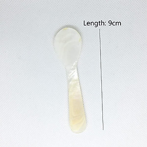 Caviar Spoons - EvaGO Mother of Pearl MOP Caviar Spoon W Round Handle 3.55 inch, 2 pack