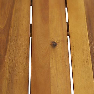 Christopher Knight Home Tracy Outdoor Modern Industrial Acacia Wood Coffee Table, Teak Finish, Black