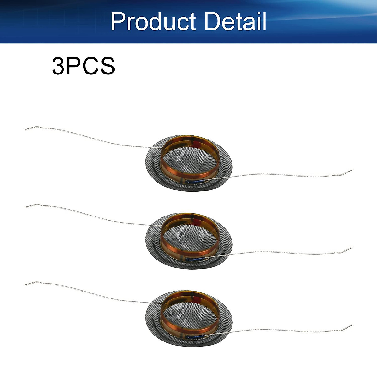 Heyiarbeit 3Pcs 19mm/0.75" Tweeter Voice Coil Audio Speaker High Tone Translucent Crystal Silk Film Dome Tweeter Accessory for Audio Replacement