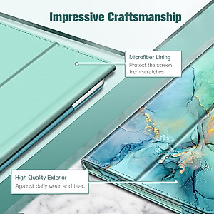 Fintie Folio Case for iPad 9th / 8th / 7th Generation (2021/2020/2019) 10.2 Inch - [Corner Protection] Premium Vegan Leather Stand Back Cover w/Pencil Holder, Auto Sleep/Wake, Emerald Marble