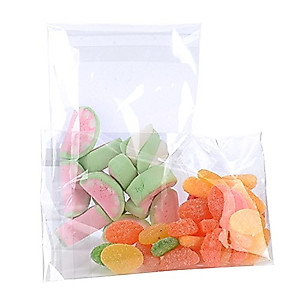 Outus 300 Pieces Clear Cellophane Bags Self Adhesive Sealing Gift Treat Bags Opp Small Adhesive Plastic Bags for Cookies Candy, Soap, Cookie, Christmas Birthday Party Decorative (3 x 5 Inches)