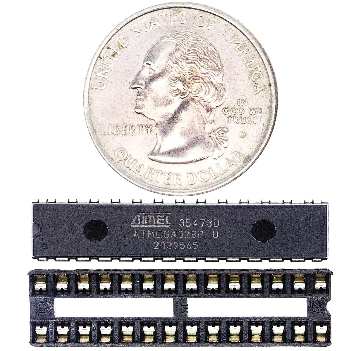 risingsaplings 2pcs ATMEGA328P-PU with UNO R3 bootloader and IC Socket