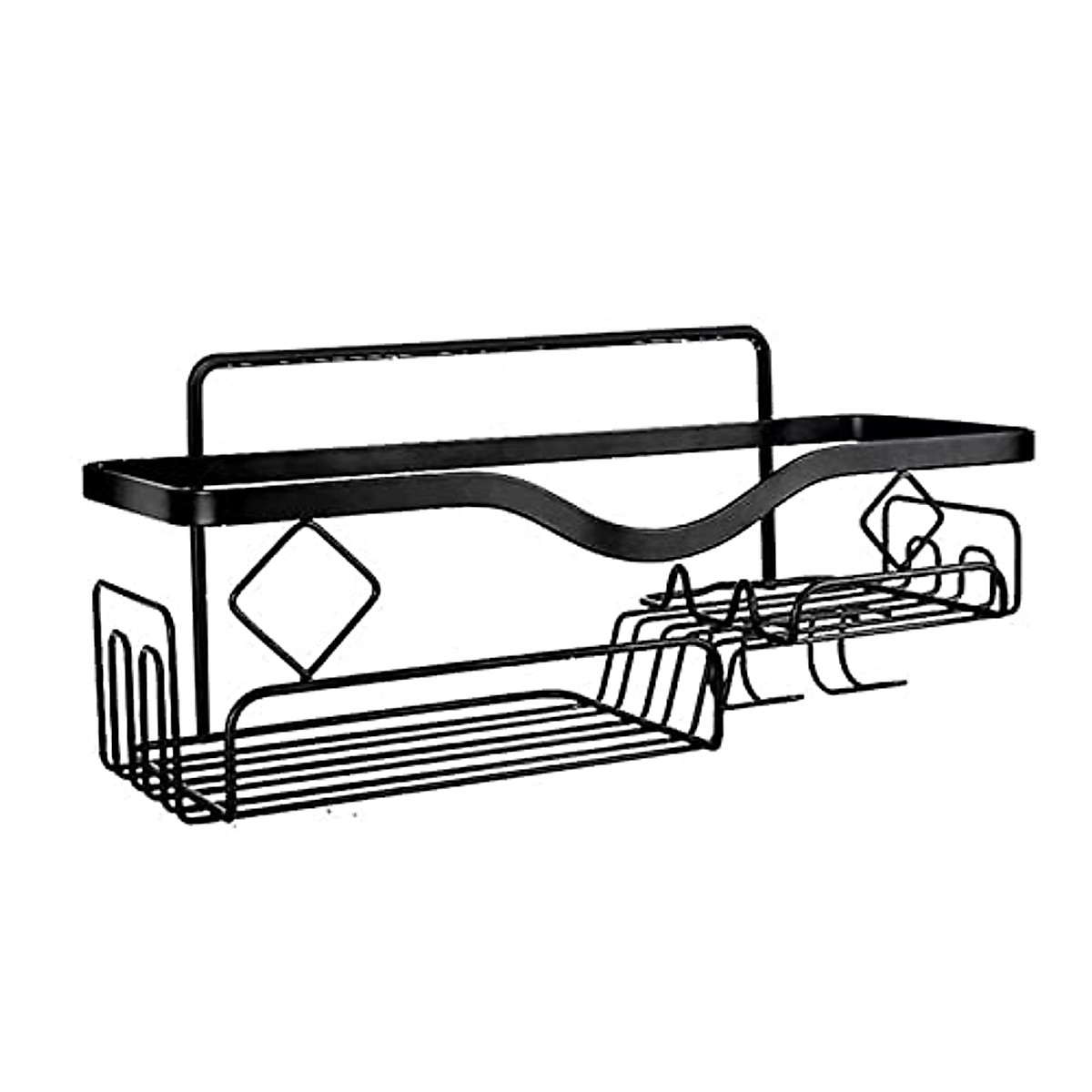 Wall Mount Bathroom Shelf Punch Free Hangable Organization Rack Multifunction for Home Bathroom Face Cleanser Organizer bathroom shower shelf