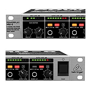 Behringer POWERPLAY HA8000 8 Channel High-Power Headphones Mixing and Distribution Amplifier