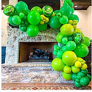 Green Balloons Dark Green Balloon Set, 50 Pcs 12 inch Different Shades Emerald Green Lime Green Confetti Latex Balloons For Jungle Safari Party Supplies St. Patrick's Day Decoration