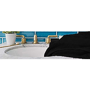 GLAMBURG Premium Cotton 4 Pack Bath Towel Set - 100% Pure Cotton - 4 Bath Towels 27x54 - Ideal for Everyday use - Ultra Soft & Highly Absorbent - Black