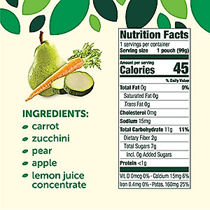 Beech-Nut Baby Food Pouches Veggies & Fruities Variety Pack, 3.5oz, 18ct