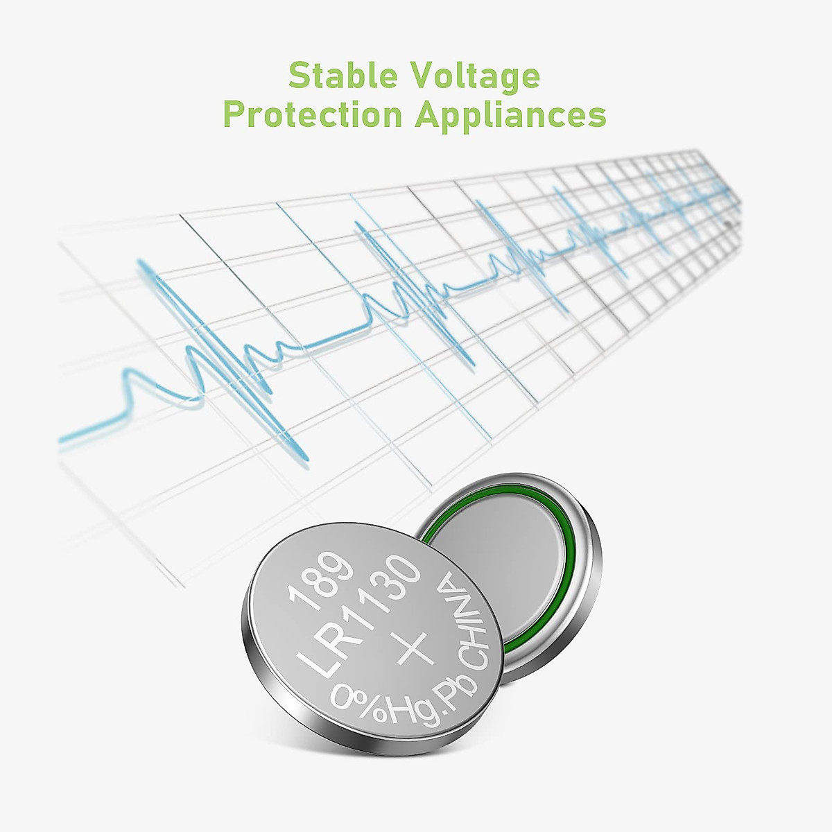POWEROWL High Capacity LR1130 AG10 Batteries 30 Pack, SG10 389 189 Premium Alkaline Battery 1.5V Button Coin Cell Batteries