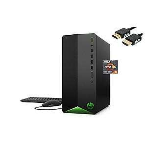 HP 2022 Newest Pavilion Gaming Desktop Computer, AMD 6-Core Ryzen 5600G Processor (Up to 4.4 GHz), AMD Radeon RX 5500, Mouse and Keyboard, Win 11 Home + HDMI Cable (16GB RAM | 256GB SSD)