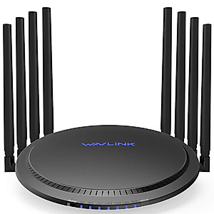 WAVLINK AC3000 Smart Wi-Fi Router for Home,MU-MIMO Tri-Band Wireless Interent Gigabit Router,High Speed WiFi Range Extender with Touchlink,4K Streaming/Gaming（Ethernet Ports,Guest WiFi, QoS）