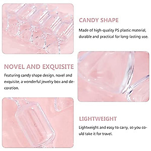 ARTIBETTER 24Pcs Candy Shaped Jewelry Box Mini Clear Jewelry Case Plastic Beads Storage Containers Travel Jewelry Case Beading Storage