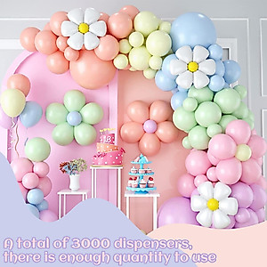 Phinus 3000 Pieces Glue Points, Balloon Tape, Sticky Dots, Balloon Glue Points, Glue Points Double Sided, Balloon Sticky Dots for Balloons Craft Sticky, Wedding Decoration, Stick Photos