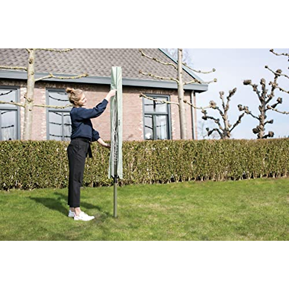 Brabantia - Clothes Drying Rack Cover - Weather Resistant Material - Zip Closure - Outdoor - Drying Rack Protection - Leaf - for Essential, Topspinner and Lift-O-Matic