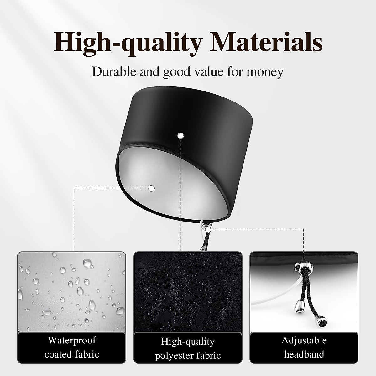 Heated Electric Thermal Steamer Cap for Natural Black Afro Hair - Hot Spa Treatment Hat with Temperature Control for Deep Conditioning at Home - Black