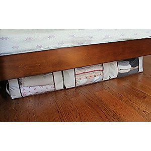 MISSLO Thick Oxford Clothing Organizer Storage Bags for Clothes, Blanket, Comforter, Closet, Medium, 3 Piece Set (Beige)