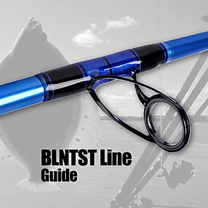 Fiblink Surf Spinning Fishing Rod 2-Piece & 3-Piece & 4-Piece Carbon Fiber Travel Fishing Rod with Noctilucent Tips (12' - 2Pcs - Blue)