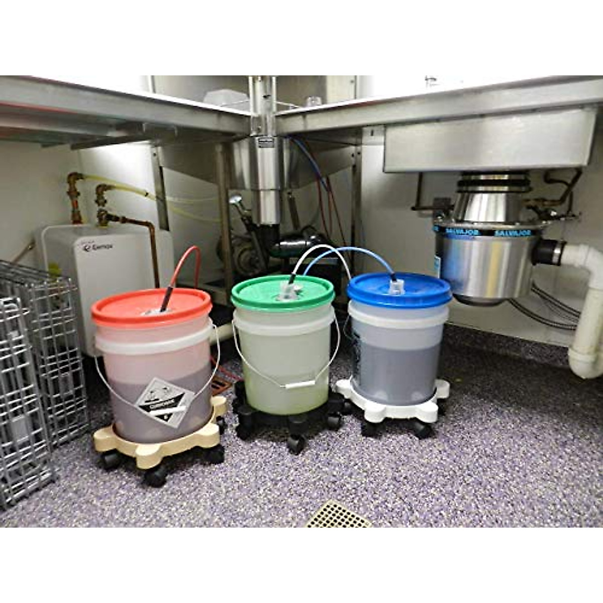 TCD Parts Inc. - 5 Gallon Bucket Dolly- 6 CASTERS for No Spill or TIP…