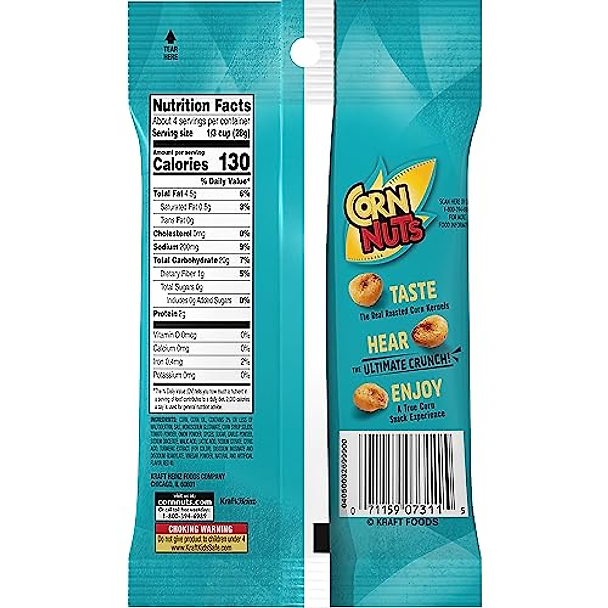 CORN NUTS Ranch Crunchy Corn Kernels Snack, 4 Ounce (Pack of 12)