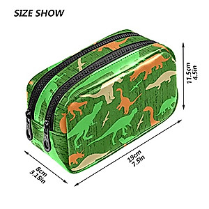 Pencil Case Dinosaur Pattern Big Capacity Pencil Pouch Cute School Supplies Pencil Bags with Zipper Lightweight Organizer Waterproof Students Office Adults