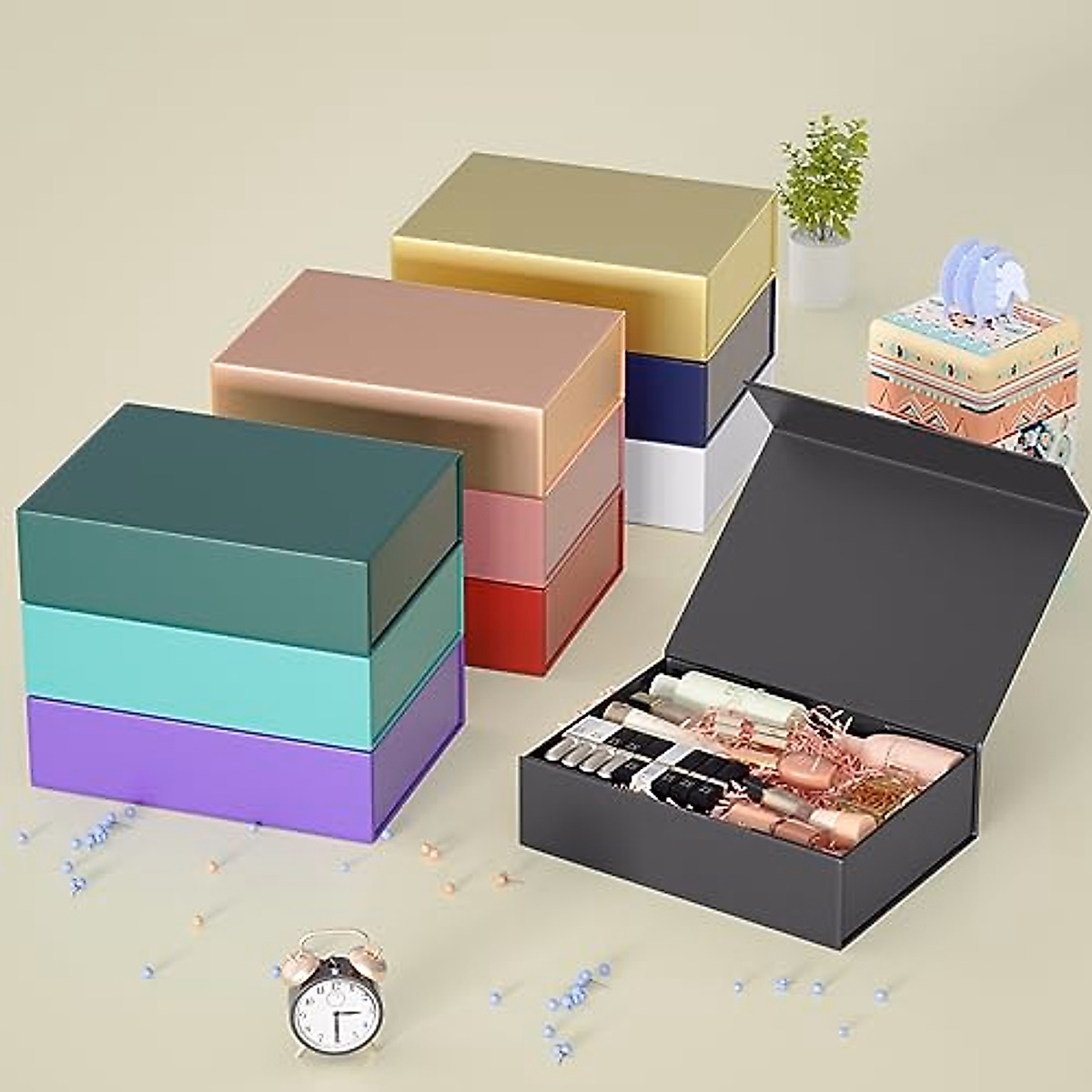 ROSTELACK Gift Box 11.9" x 8.5" x 3.3" with Magnetic Closure Lid Gift Box for Presents,Bridesmaid Gifts Box,Cute Box,Birthday Gift box,Luxury for Gift Packaging, Magnetic Gift Box for Wrapping Gifts