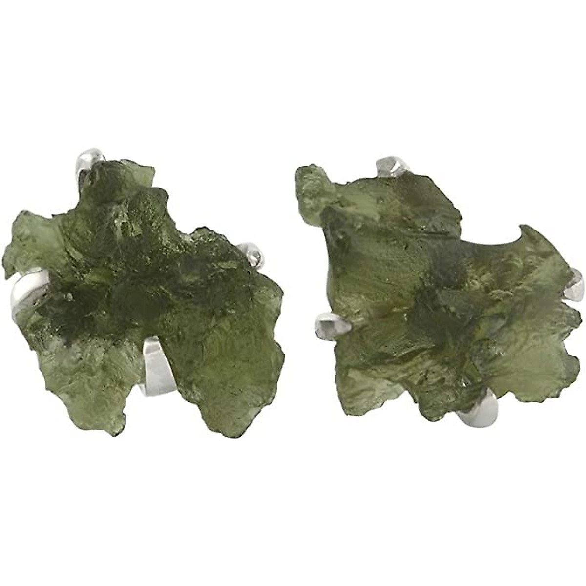Starborn Creations Rough Moldavite Post Style Earrings