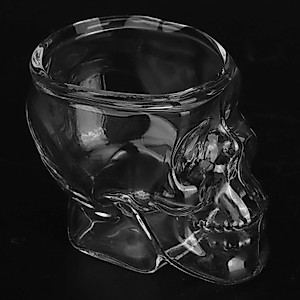 3PCS 75ML Transparent Glass Skull Shaped Wine Glass Glass Beer Beverage Container Halloween Party Decoration Vodka Whiskey Transparent Skull Glass