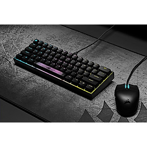 HIZLJJ Mechanical Gaming Keyboard, Adjustable RGB Lighting Single Keys, Small and Portable, Fast Rebound/Quick Response