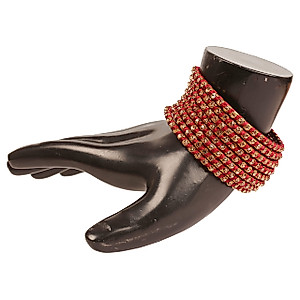 Touchstone New Silk Thread Bangle Collection Indian Bollywood Hand Woven Silk Thread Marron Color Rhinestone Designer Jewelry Special Extra Large Size Bracelets Bangle Set of 8 for Women.