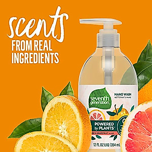 Seventh Generation Hand Soap, Mandarin Orange & Grapefruit , 12 Fl Oz (Pack of 8) - (Packaging May Vary)