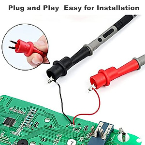 Multimeter Alligator Clips Set, 6PCS Silicone Alligator Clip Test Kit, Banana Test Lead Probe Clip, Test Extension Suitable Used in Laboratory Electric Testing Work and Cable Lead Clip