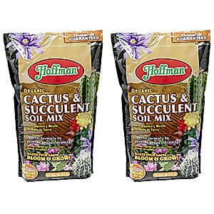 Hoffman 10410 Organic Cactus and Succulent Soil Mix, 10 Quarts, 2 Pack