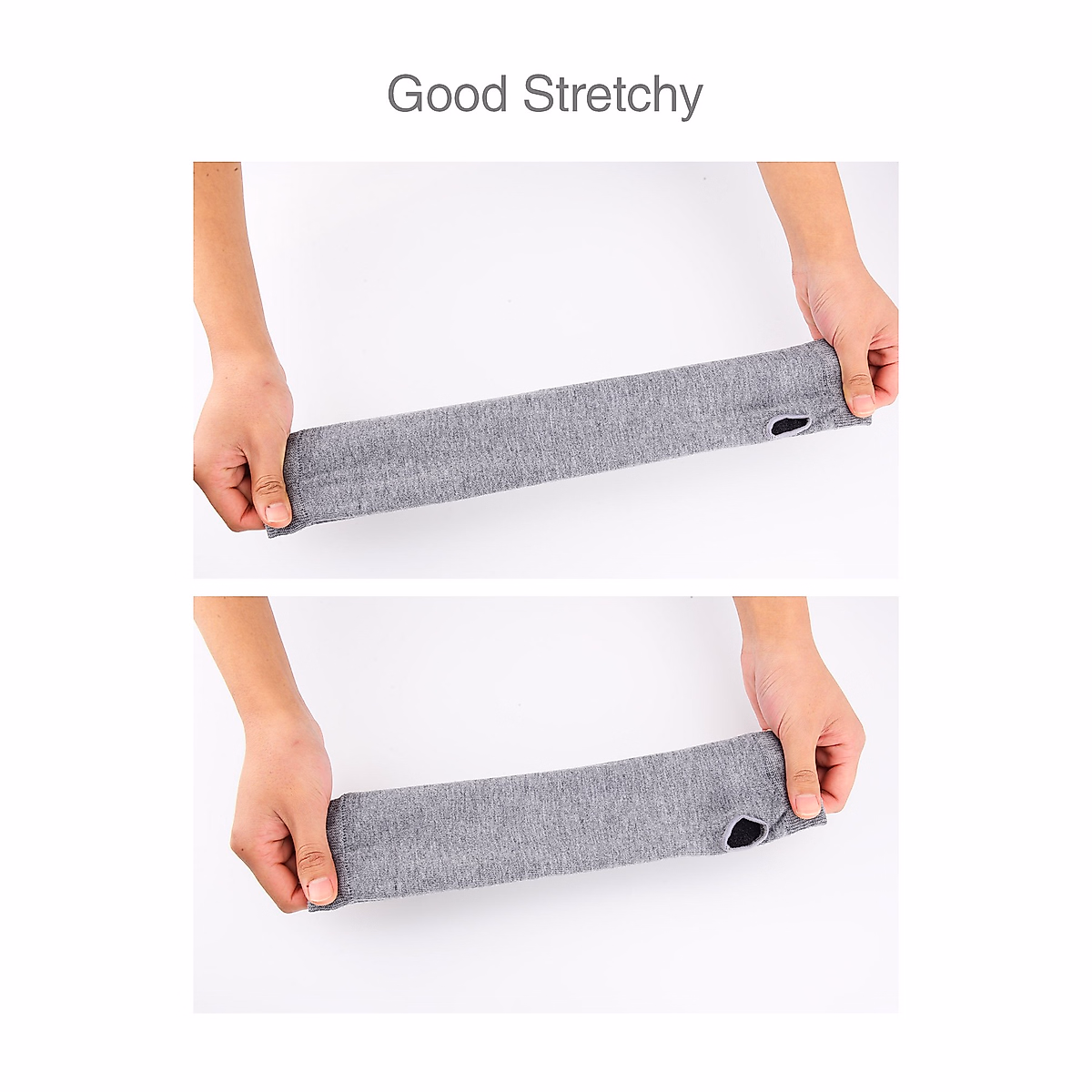 Bememo 3 Pairs Fingerless Gloves for Winter Knit Long Thumb Hole Arm Warmers Goth Elbow Length Women Fingerless Gloves (Black, Deep Grey, Light Grey)