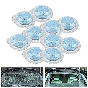Dweekiy Car Cleaner Solid, Car Windscreen Wiper Cleaning Washer Solid Glass Water Effervescent Tablet Windshield Cleaner (10 PCS)