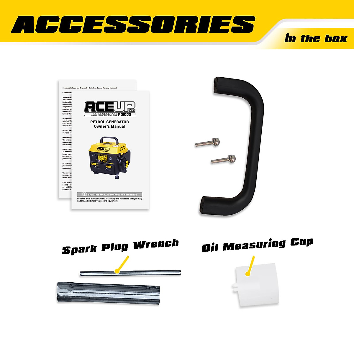 Aceup Energy 1,000W Gas-Powered Generator, Portable Generator Camping Ultralight, EPA & CARB Compliant