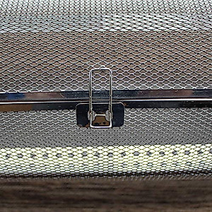 Falytemow Stainless Steel Rotisserie Grill Roaster Drum Oven Basket Oven Roast Baking Rotary for Peanut Dried Nut Coffee Beans BBQ 5.51 x 10.43 inch (14x26.5cm)