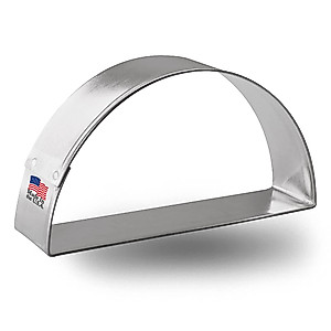 Half Circle/Taco Cookie Cutter 3.75 Inch - Made in the USA – Foose Cookie Cutters Tin Plated Steel Half Circle/Taco Cookie Mold