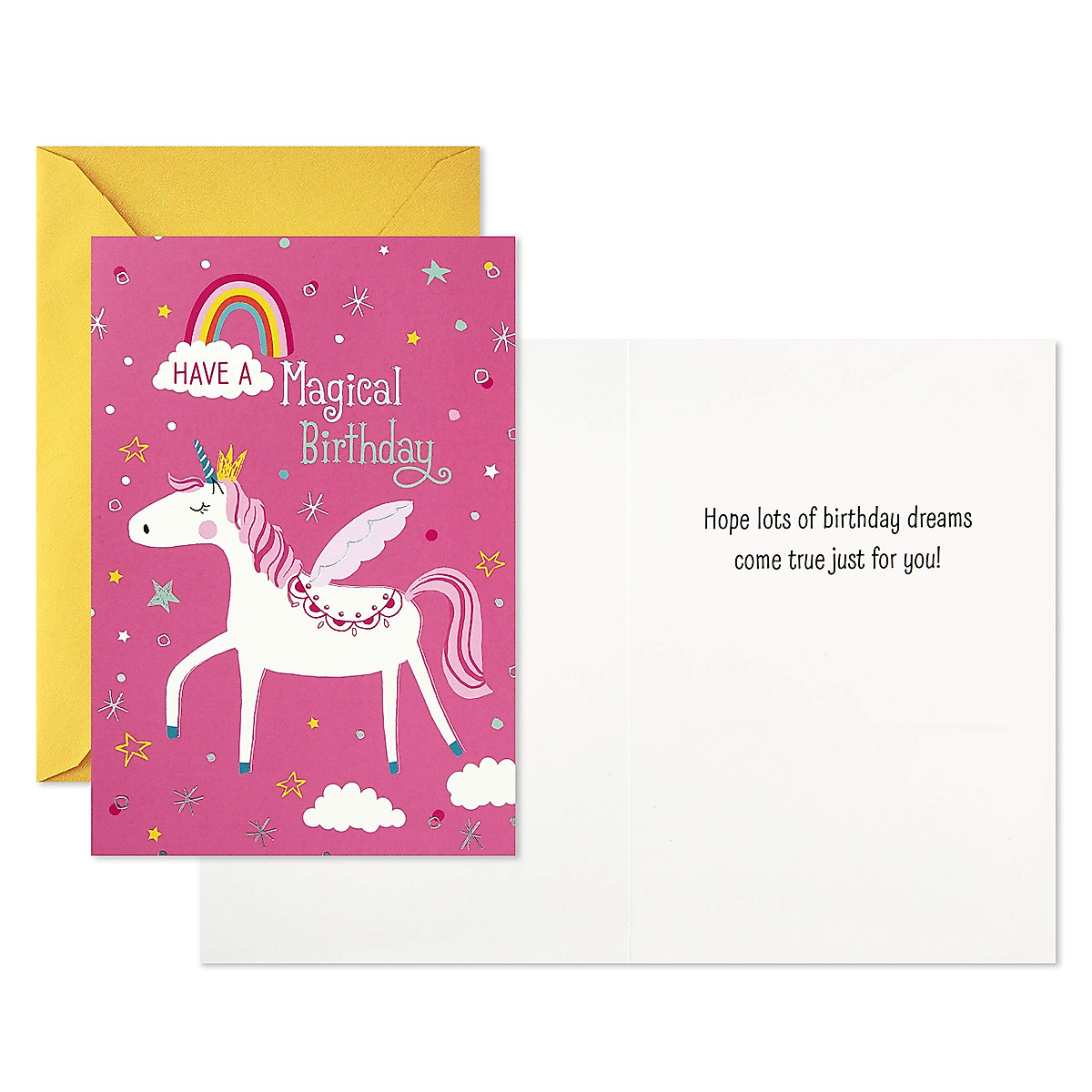 Hallmark Birthday Cards for Kids Assortment, Shark and Unicorn (12 Cards with Envelopes)