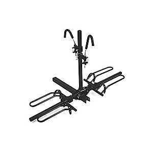 MaxxHaul 50027 Hitch Mount Bike Rack Platform Style 2-Bike Rack for Cars Trucks SUVs Minivans with Hitch Tightener
