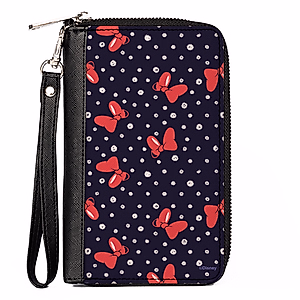 Buckle-Down Women's PU Zip Around Wallet Rectangle-Minnie Mouse, 7.5"x4.5"