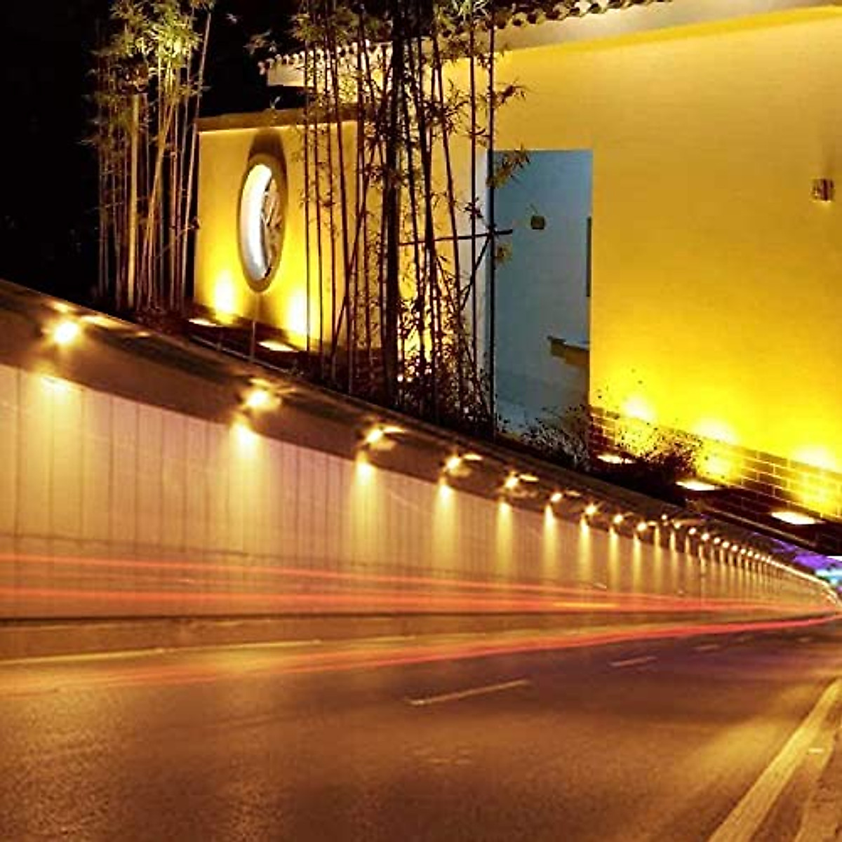 MIHEAL 110V(2 Pack) 100W LED Flood Light, Warm White(2700K), IP68Waterproof Super Bright Security Lights, Outdoor Floodlight for Yard, Garden, Playground, Basketball Court [Energy Class A++]