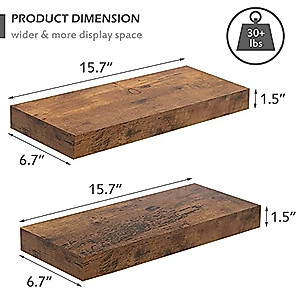 QEEIG Farmhouse Floating Shelves Bundle (Contains 2 Items)